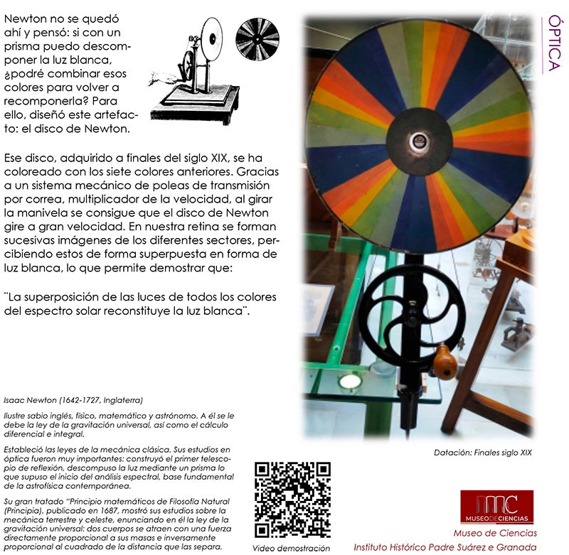 Elemento de la semana del Museo de Ciencias del IES Padre Suárez (56): Disco de Newton - En Clase
